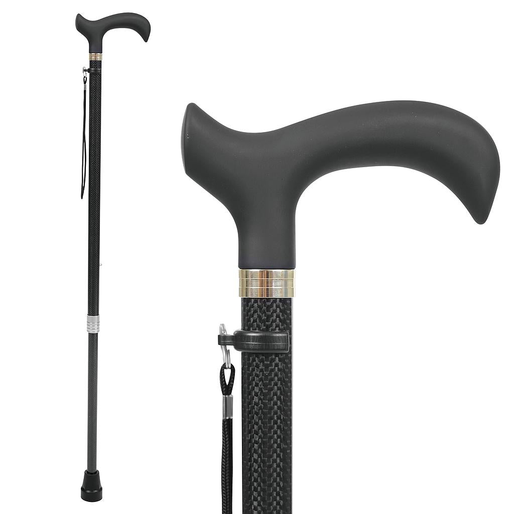 Adjustable Carbon Fiber Triple Wound Walking Cane - WalkingCanes.com