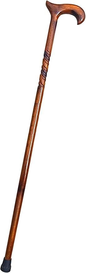 Triple Twist Derby Walking Cane with Dark Cherry Finish Shaft ...