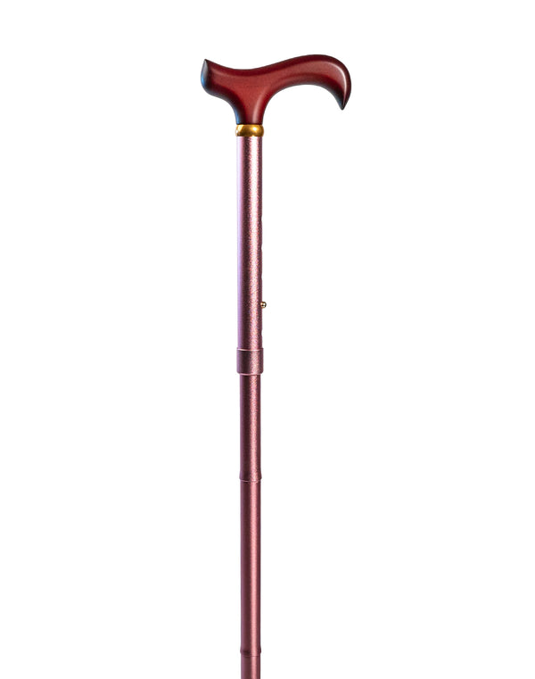 3D Matte Pink Folding Walking Cane - WalkingCanes.com