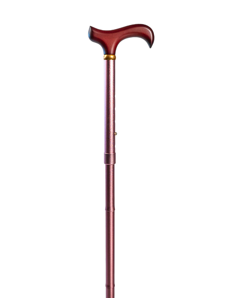 3D Matte Pink Folding Walking Cane - WalkingCanes.com