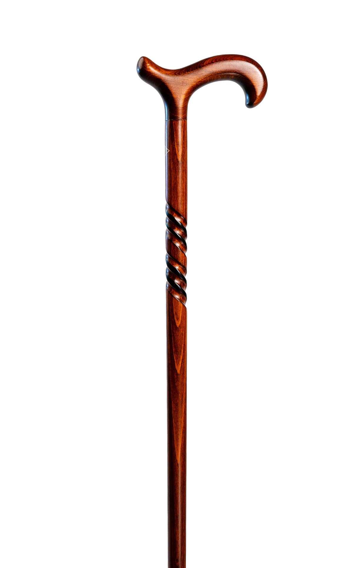 Triple Twist Derby Walking Cane with Dark Cherry Finish Shaft ...