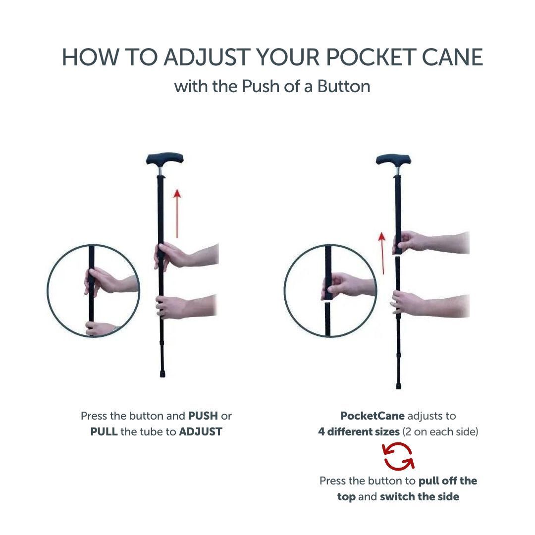 The Portable Pocket Cane with Bag - WalkingCanes.com