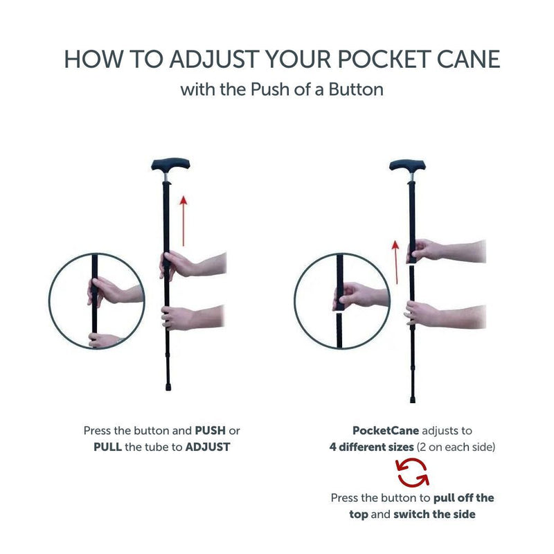 The Portable Pocket Cane with Bag - WalkingCanes.com