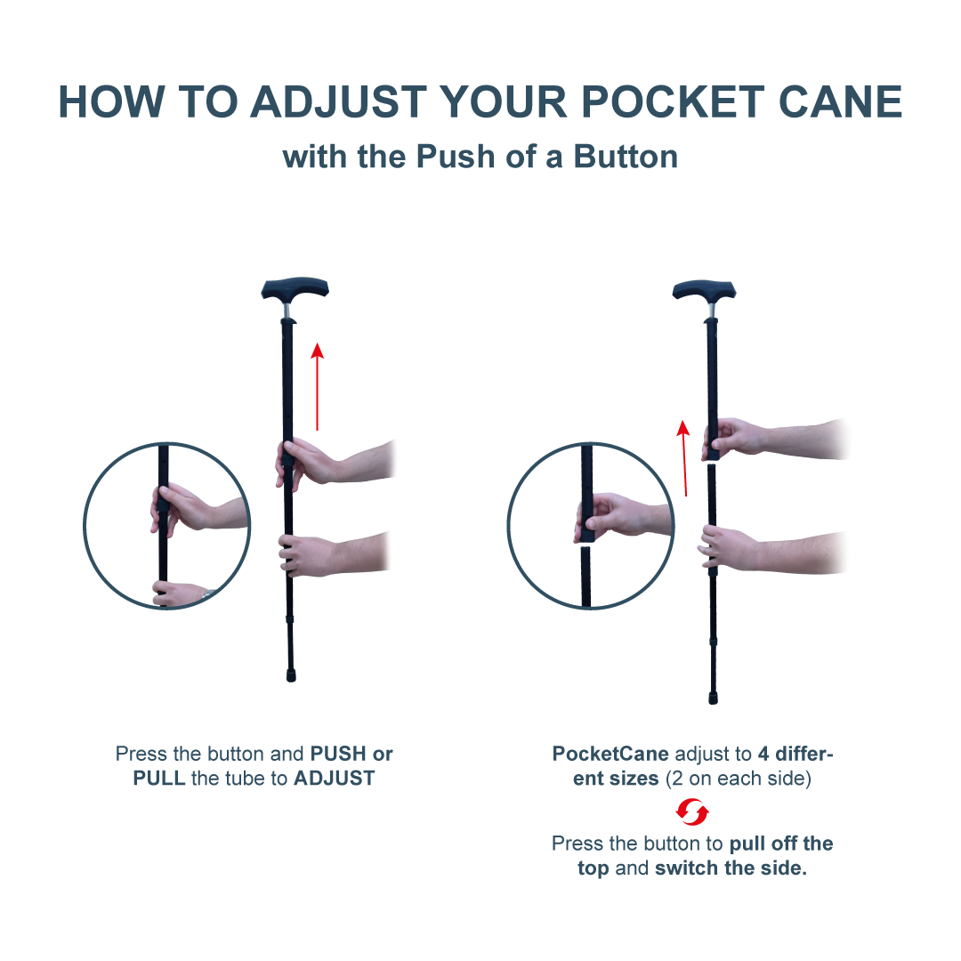 The Portable Pocket Cane with Bag - WalkingCanes.com