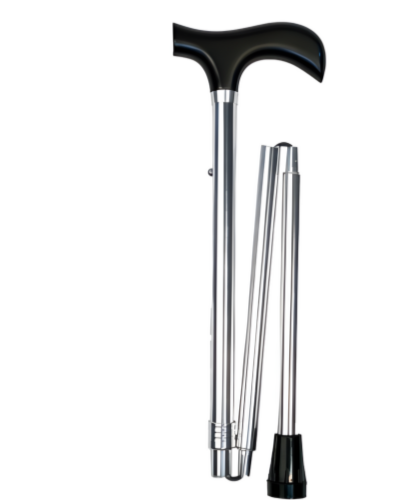 EasyFold Chrome Folding Cane - WalkingCanes.com