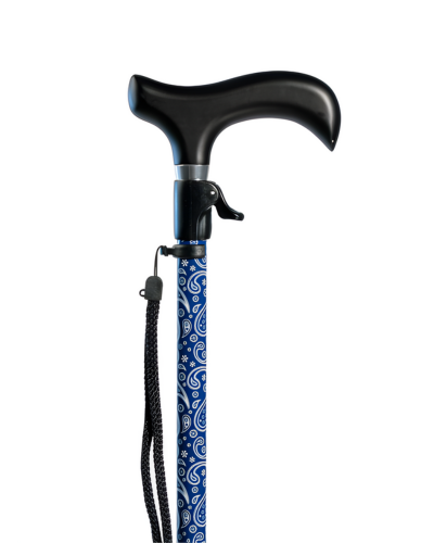 TriggerTech Easy Adjust Funky Blue Cane - WalkingCanes.com