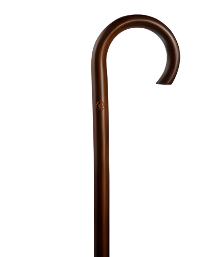 Classic Crook Handle Walking Cane in Walnut - WalkingCanes.com