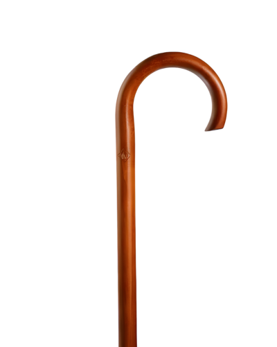Classic Crook Handle Walking Cane with Natural Finish - WalkingCanes.com
