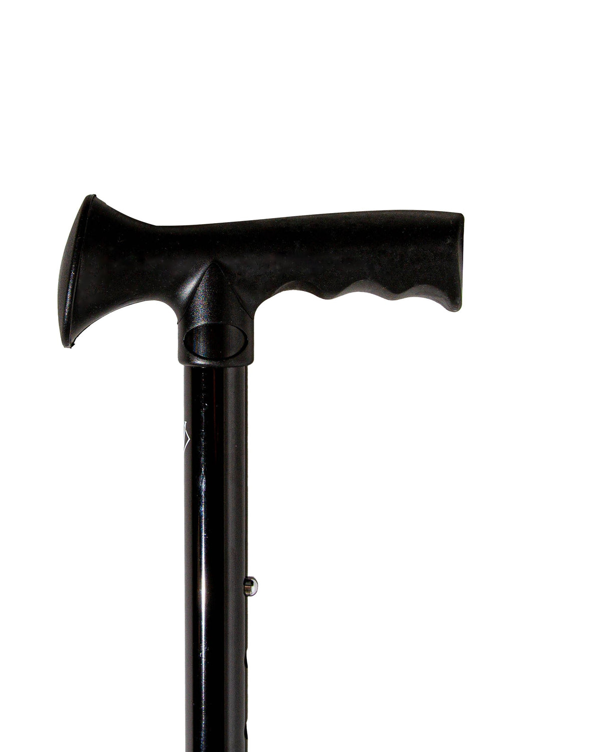 Black Folding Adjustable Cane with Overmold Ergonomic Grip ...