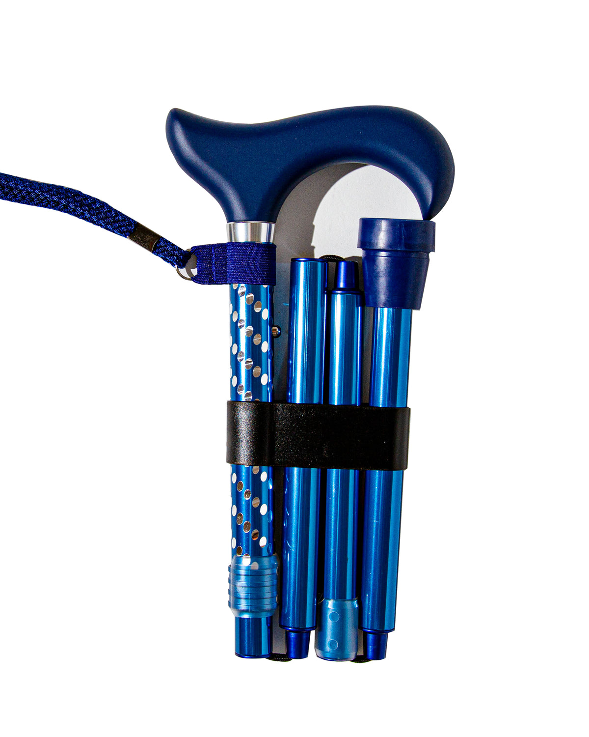 Sparkle in the Sky Engraved Folding Cane with Braided Wrist Strap - WalkingCanes.com