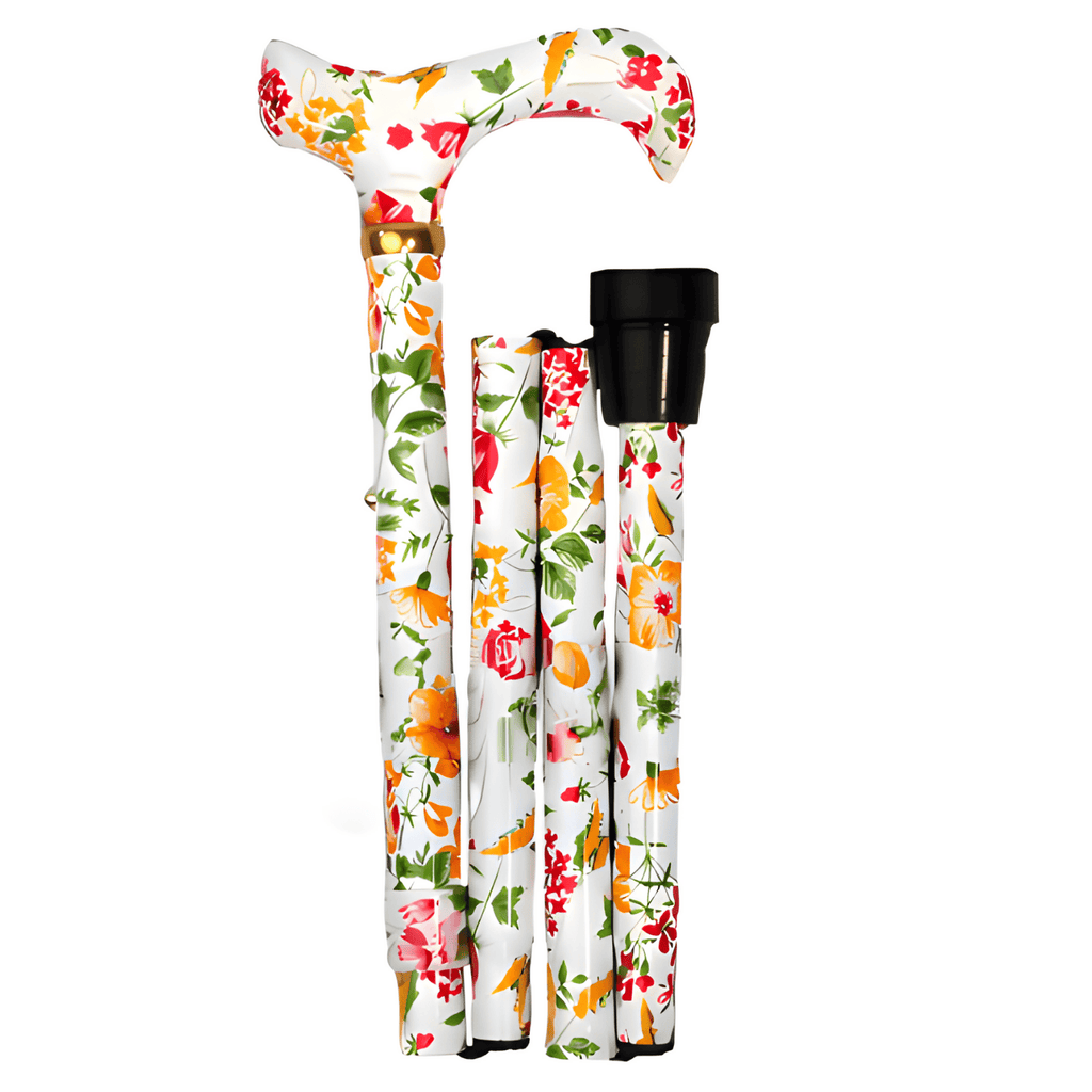 Heaven's Flowers Designer Folding Cane - WalkingCanes.com