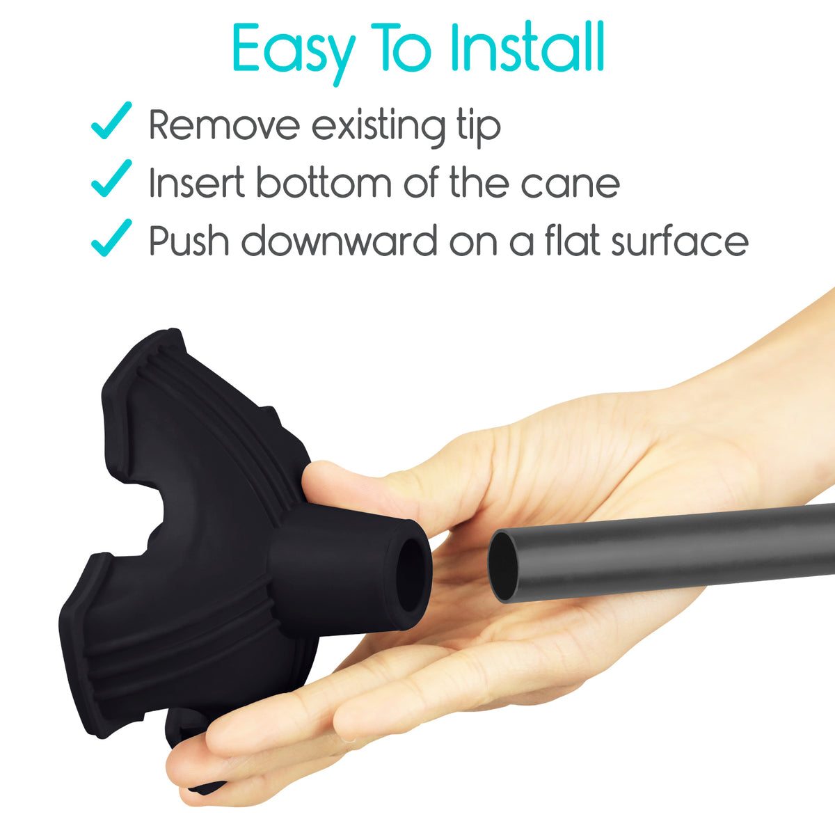 Quad Standing Cane Tip - WalkingCanes.com