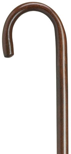 Classic Crook Handle Walking Cane in Walnut - WalkingCanes.com