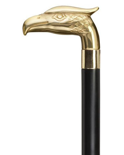 Solid Brass Cast Eagle Head Cane - WalkingCanes.com