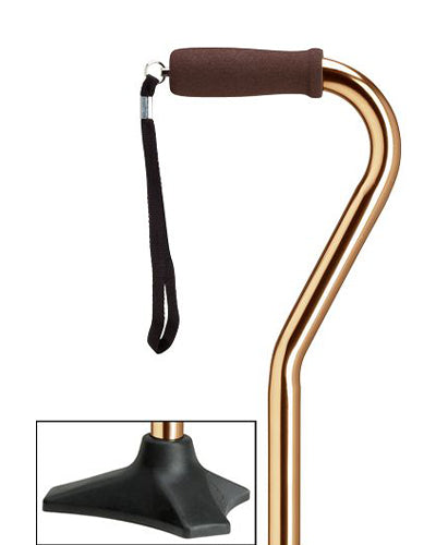 Offset Walking Cane with TriPod Base - WalkingCanes.com