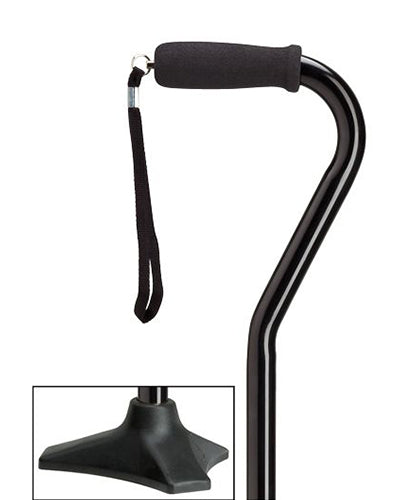 Offset Walking Cane with TriPod Base - WalkingCanes.com