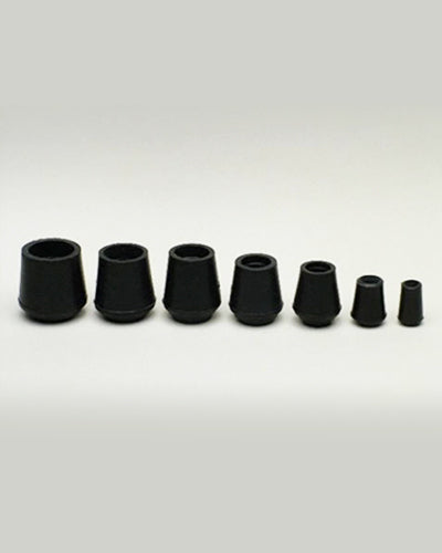 Round Bottom Low Profile Black Cane Tip - WalkingCanes.com